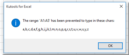 How to prevent lowercase entry in an Excel selection?