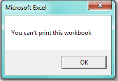 How to prevent users from printing worksheet?