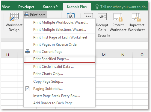 How to print all pages in a sheet or workbook?