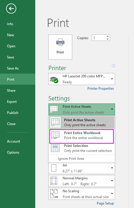 How To Print All Pages In A Sheet Or Workbook 