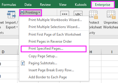 How to print all pages in a sheet or workbook?