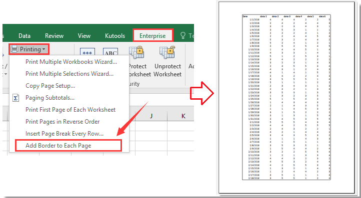 How To Print Borders Around Each Page In Excel 