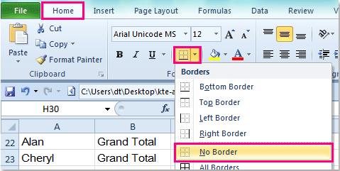 How to print borders around each page in Excel?