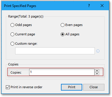 How to print last page first in Excel?