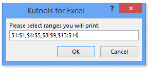 How to print multiple selected rows on one page in Excel?