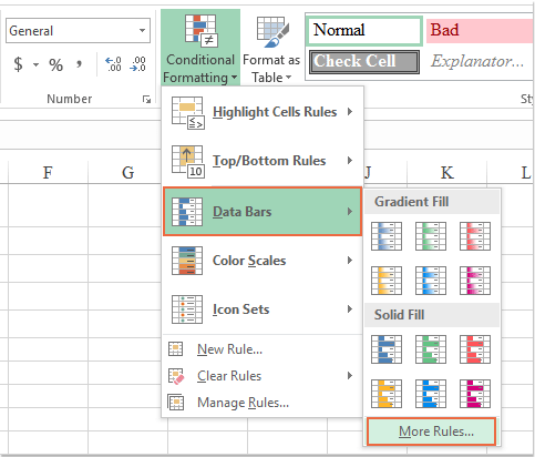 How to create progress bar chart in Excel?