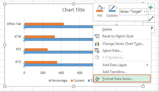 How to create progress bar chart in Excel?
