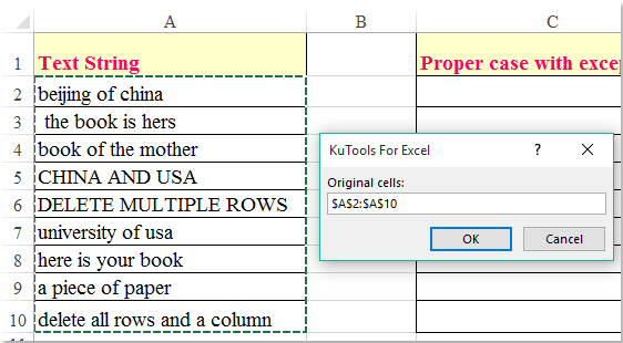 How To Convert Text String To Proper Case With Exceptions In Excel 