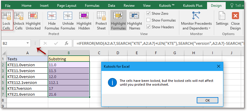 How to lock and protect formulas in Excel?
