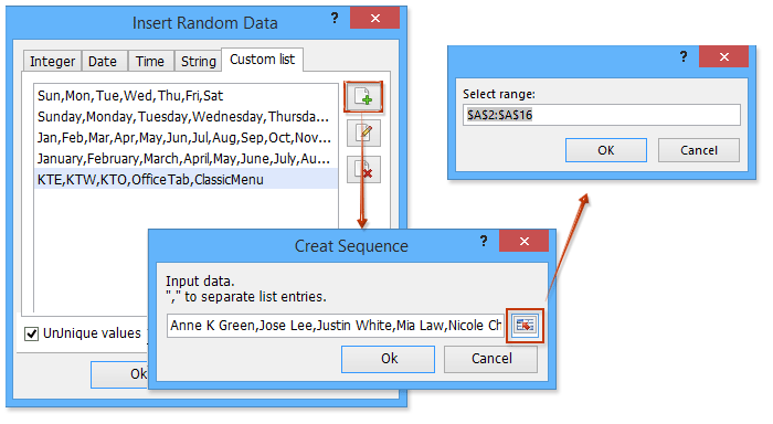 How to randomly fill values from a list of data in Excel?