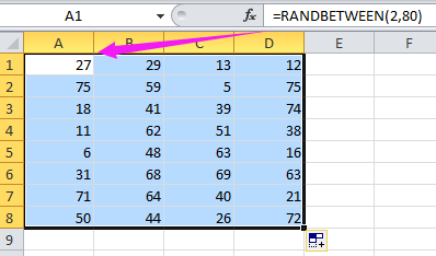 How to generate random positive and negative numbers in Excel?