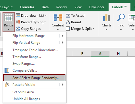How to randomly sort cells in a column or range in Excel