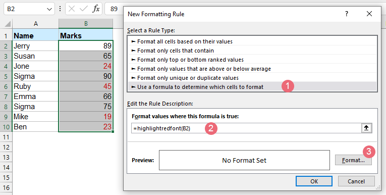 Excel If The Font Color Is Red Then Return A Specific Text Or Do Other Operations