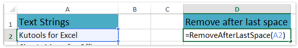 How To Remove All Characters After The First last Space From Cells In 