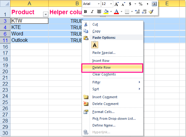 How to remove everything but duplicate rows in Excel?