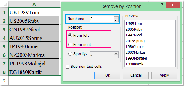 How to remove all but first x characters from cells in Excel?