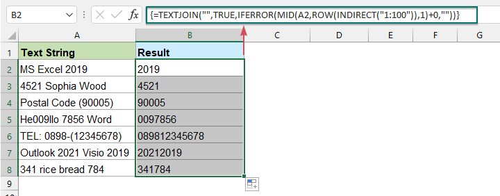 Excel remove characters, words, numbers from text strings