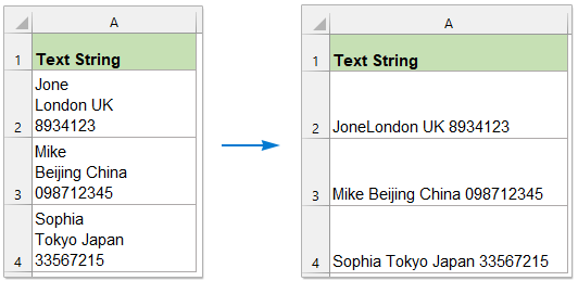 Excel은 텍스트 문자열에서 문자 단어 숫자를 제거합니다