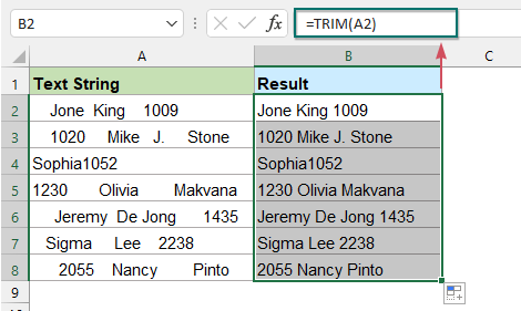Excel remove characters, words, numbers from text strings