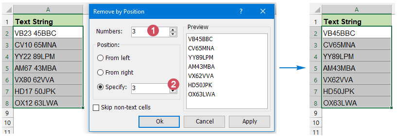 Excel Remove Characters Words Numbers From Text Strings 0953