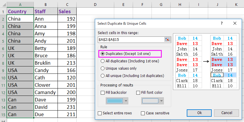 How To Remove Duplicates But Keep Rest Of The Row Values In Excel 