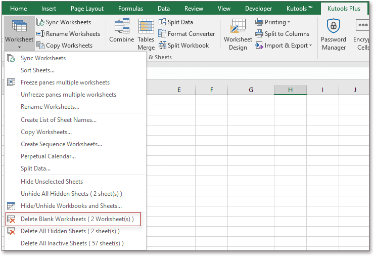 How to remove empty sheets from a workbooks