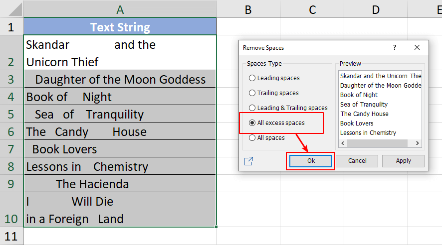 How To Remove All Extra Spaces Including Non breaking Spaces In Excel 