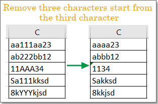 How to remove first or last n characters from a cell or string in Excel?
