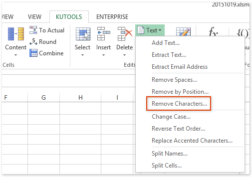 How to remove letters from strings/numbers/cells in Excel?