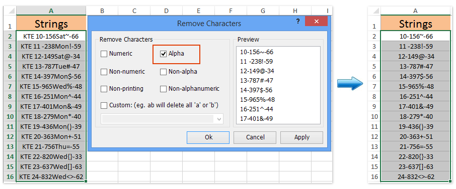 How To Remove Letters From Strings numbers cells In Excel 