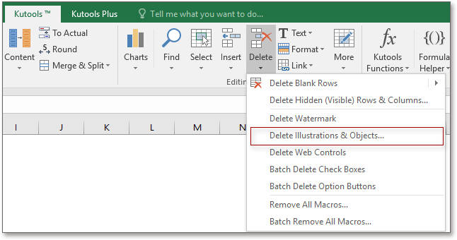 How to remove line shapes in Excel?