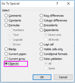 How to remove line shapes in Excel?