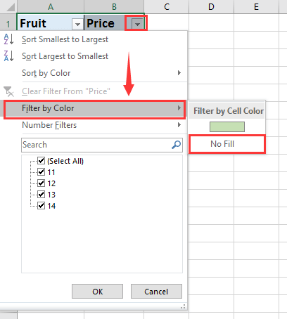 How to remove non-highlighted cells in Excel?