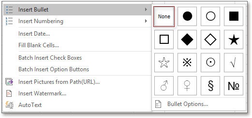 How to quickly remove all numberings or bullet points from an Excel column?
