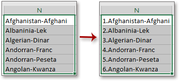 How to quickly remove all numberings or bullet points from an Excel column?