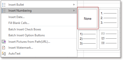 How to quickly remove all numberings or bullet points from an Excel column?