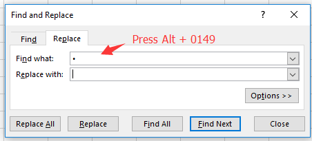 How to quickly remove all numberings or bullet points from an Excel column?