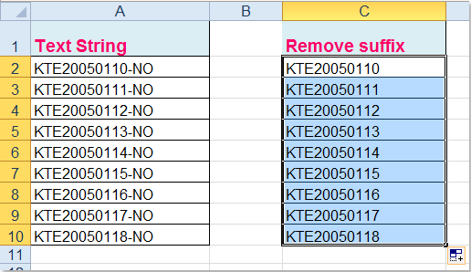 How To Remove Prefix Suffix From Multiple Cells In Excel 