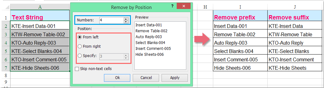 How To Remove Prefix Suffix From Multiple Cells In Excel 