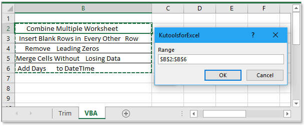 How to remove leading and trailing spaces in Excel cells?