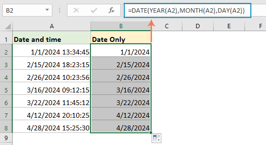 Remove Time From Date Timestamp In Excel 4 Easy Ways 8349