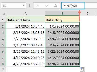 Remove time from date / timestamp in Excel – 4 easy ways
