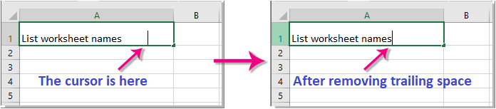 How To Remove Trailing Spaces From Cells In Microsoft Excel 