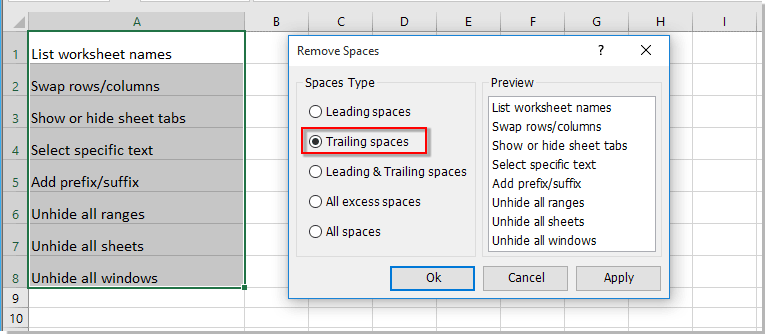 How To Remove Spaces At End Of Text In Excel Printable Templates