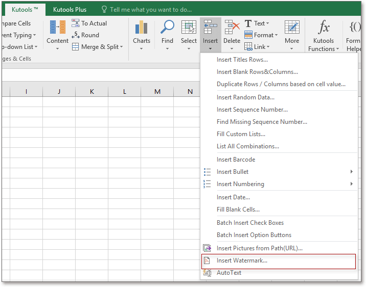 Comment supprimer rapidement le filigrane dans Excel?