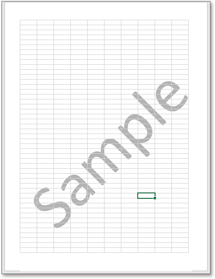 How to quickly remove watermark in Excel?