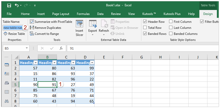 How To Rename A Table In Excel 