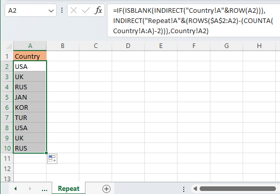 How To Repeat Range Of Cells Multiple Times In Excel 4031