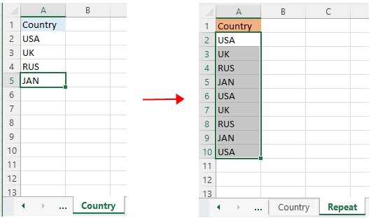 How To Repeat Range Of Cells Multiple Times In Excel