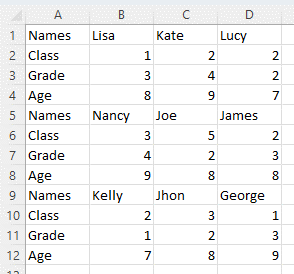 How to repeat range of cells multiple times in Excel?